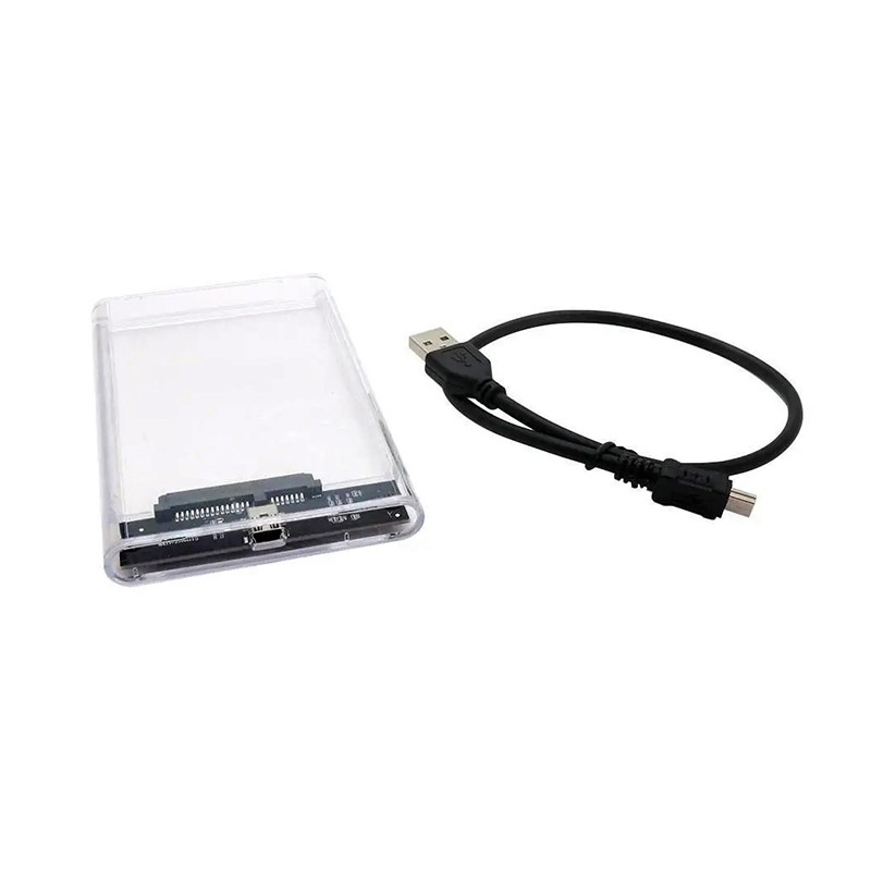 Case para HD Externo 2.5" transparente - SATA USB 2.0 | Plug Importing